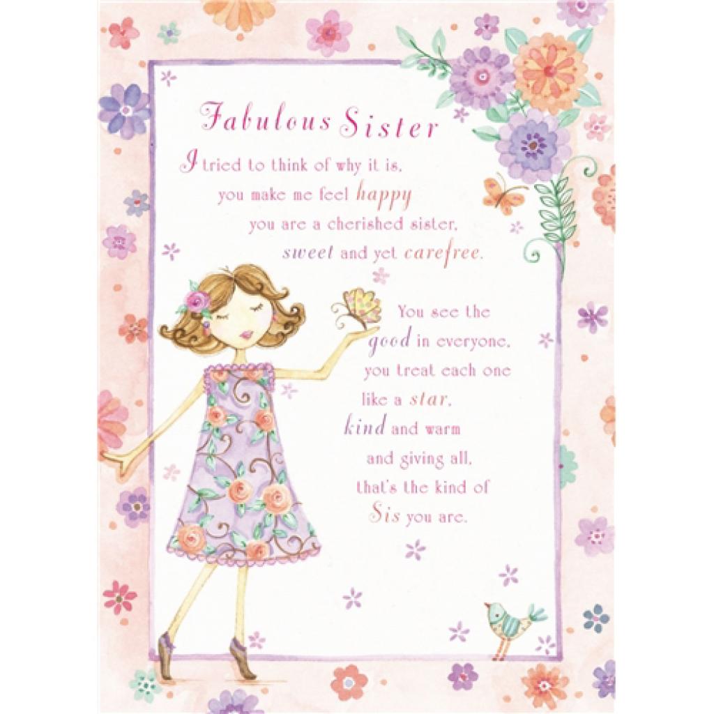 Sentiments Card - Fabulous Sister