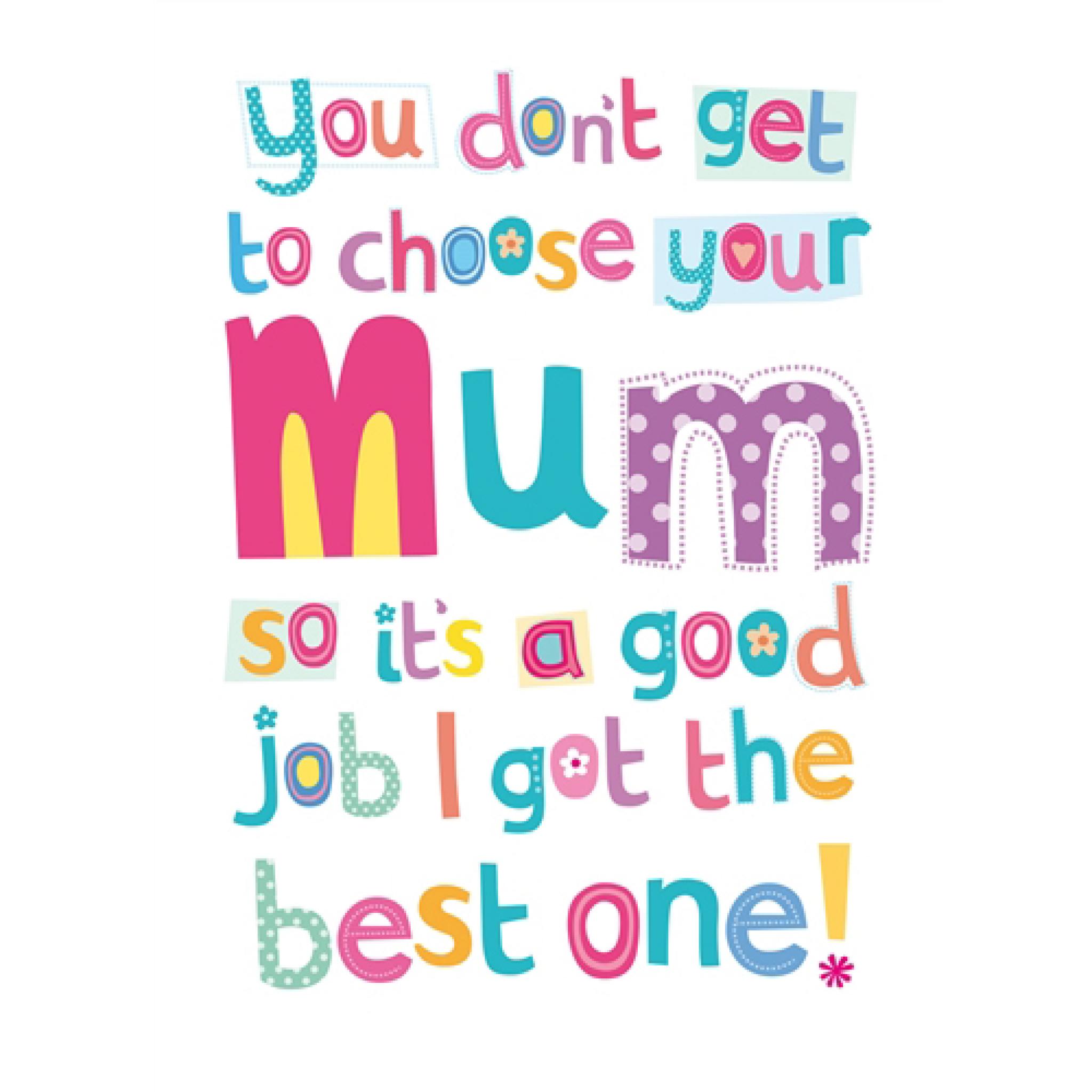Mother's Day Card - Mum Text