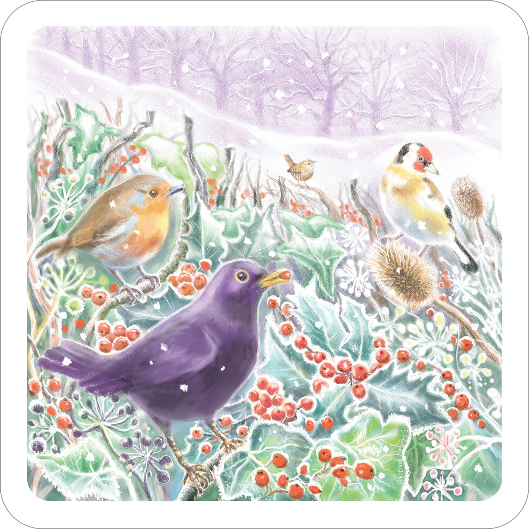 RSPB Luxury Xmas Cards (10) - Winter Hedgerows