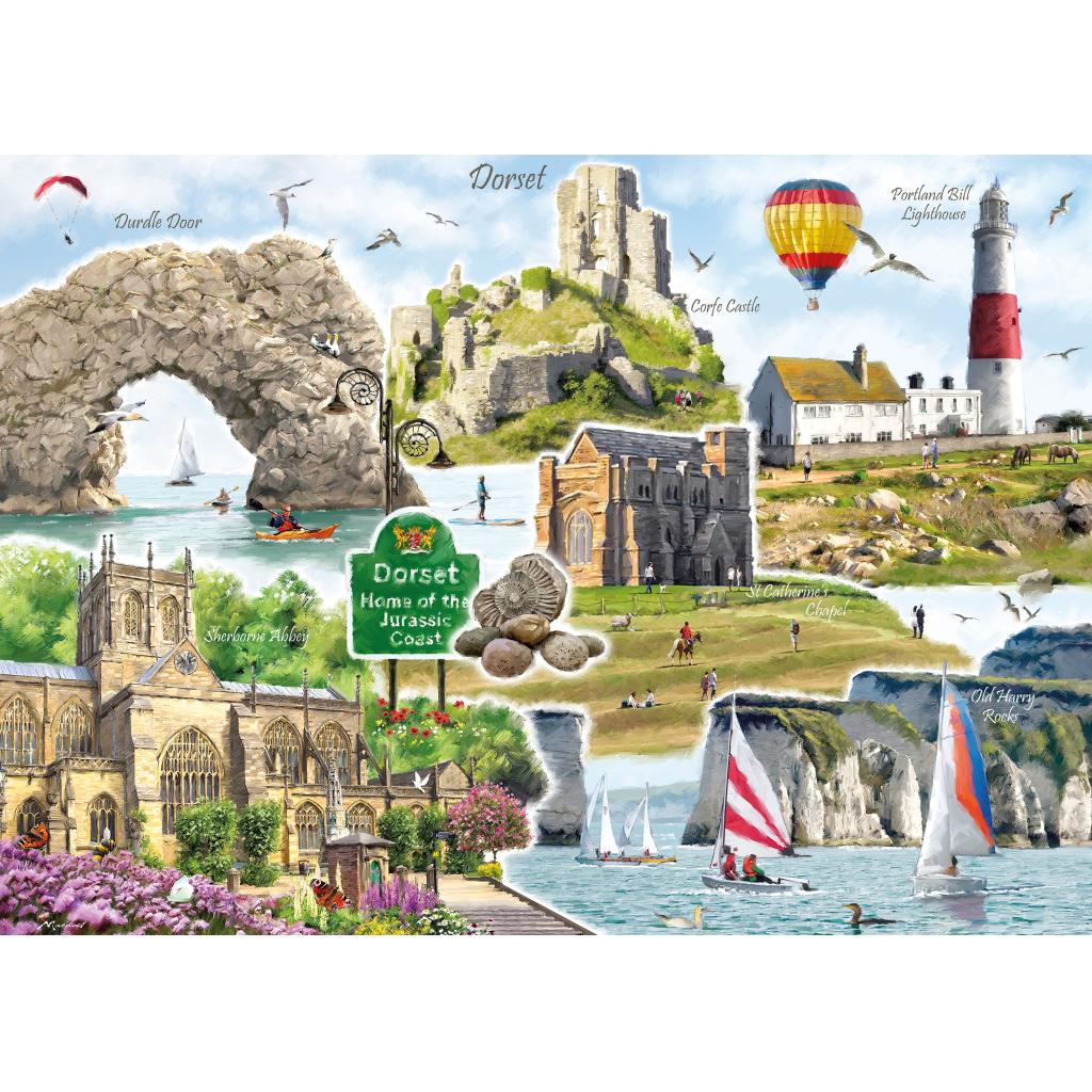 1000 Piece Jigsaw - Dorset Montage | Animal Gift Club